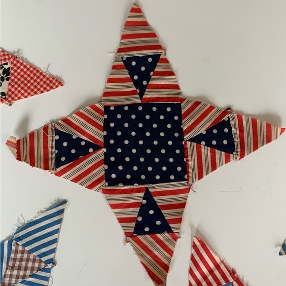 Antique | Other | Antique Flour Sack 4point Star Quilt Blocks In Like ...